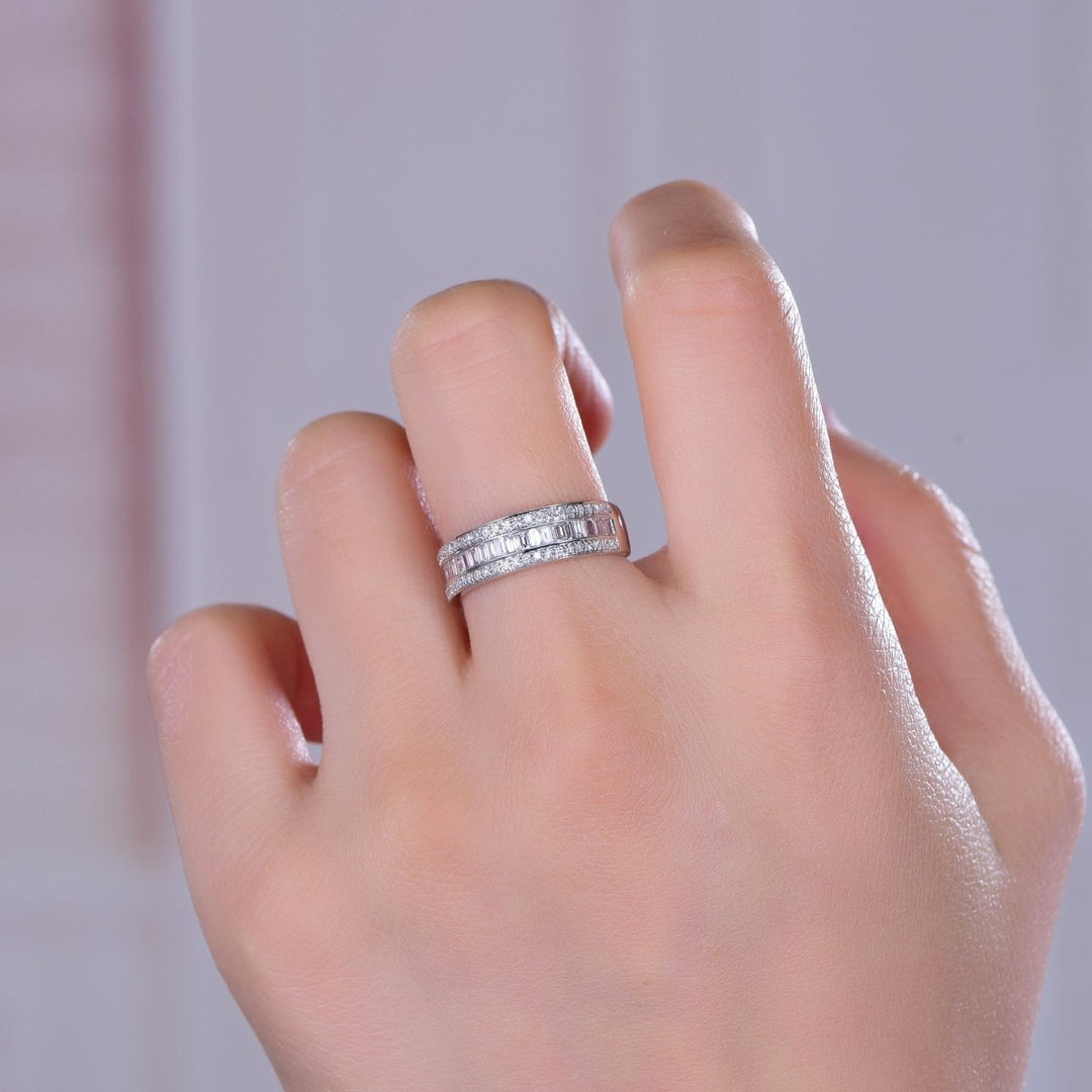 Moissanite Wedding Bands