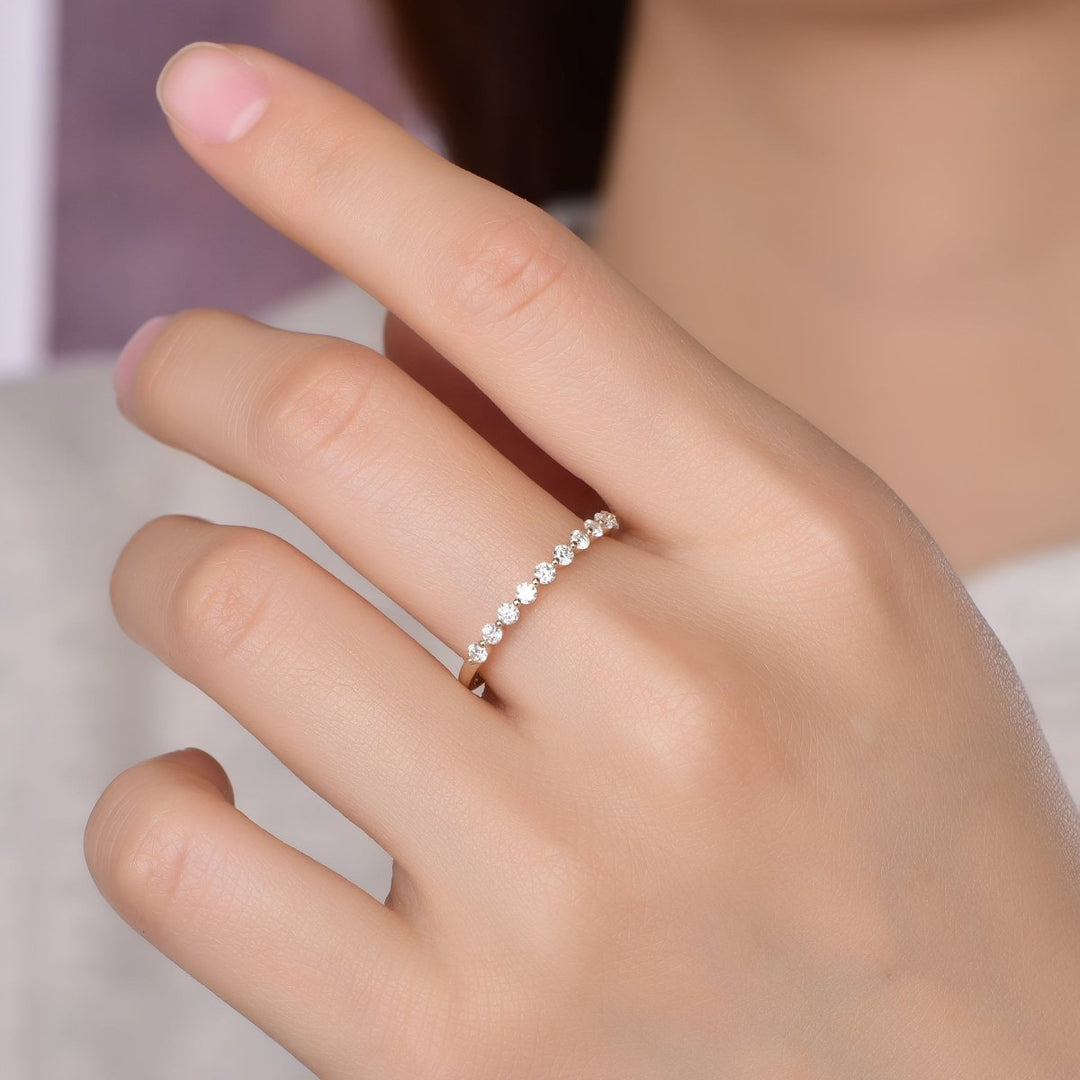 Moissanite Wedding Bands