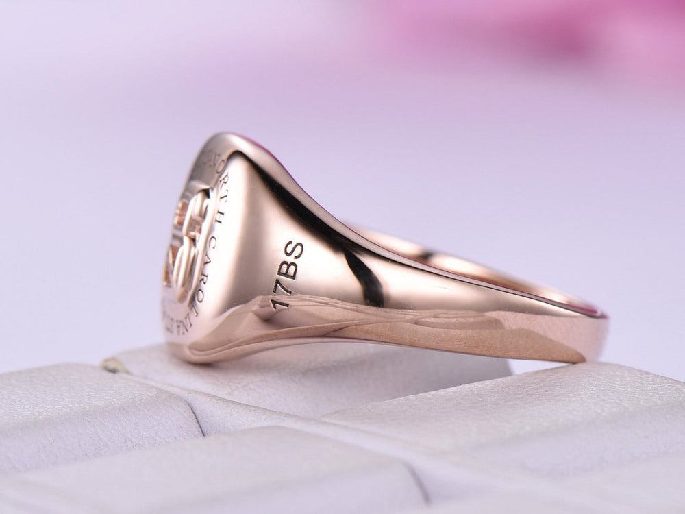 Signet Ring Class Ring in 14K Solid Gold